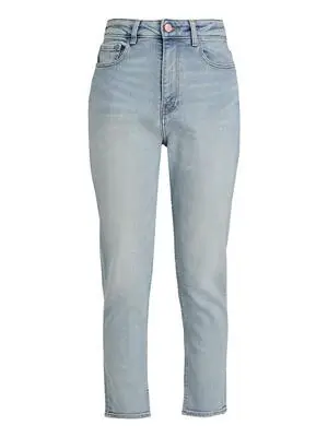 GANNI Cropped Slim-leg Jeans - Light Denim