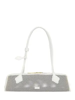 Alaïa ALAIA Le Teckel Medium Shoulder Bag Blanc Optique