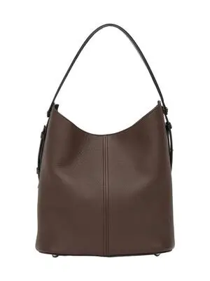 MAISON MARGIELA Maison Margiela Dress-Age Leather Hobo Bag Walnut/black