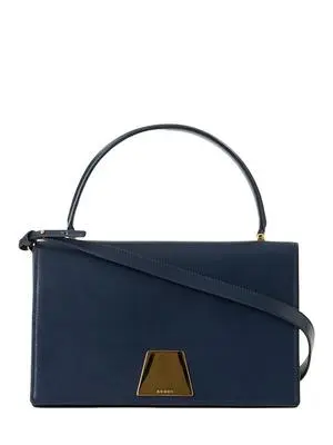 Akris Alice Flap Leather Crossbody Bag - Denim