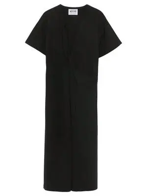 Moschino Gathered Midi Dress - Black