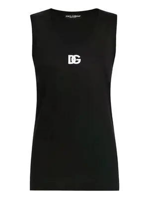 Dolce & Gabbana Dg Logo Tank Top - Black