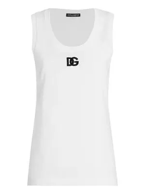 Dolce & Gabbana Logo Tank Top - White