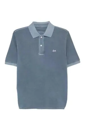 ERL Logo-patch Polo Shirt - Blue