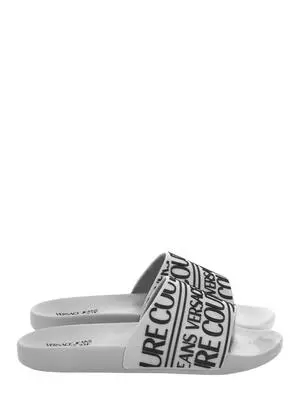 Versace Rubberised Logo Slides - White