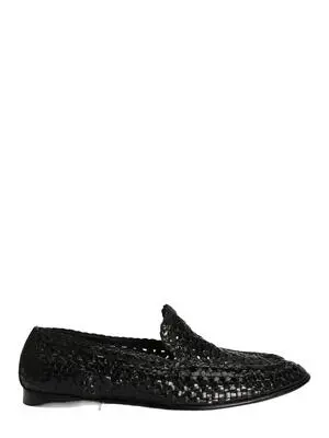 Dolce & Gabbana Leather Slippers - Black