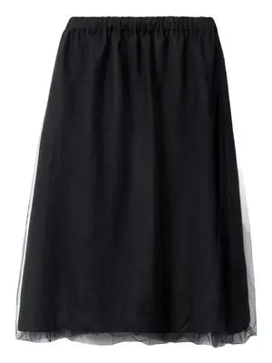 Fabiana Filippi Tulle-overlay Midi Skirt - Black