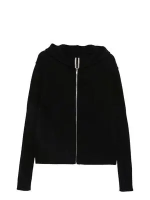 Rick Owens Zipped Hoodie - Black