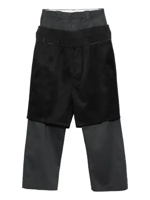 MAISON MARGIELA Layered Trousers - Black