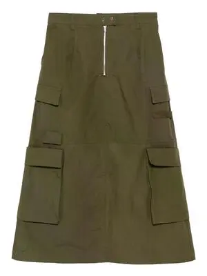 TOUT A COUP Cargo-pocket Skirt - Green
