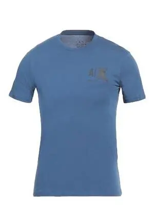 Armani Exchange Man T-shirt Brick Size Xxl Cotton Blue