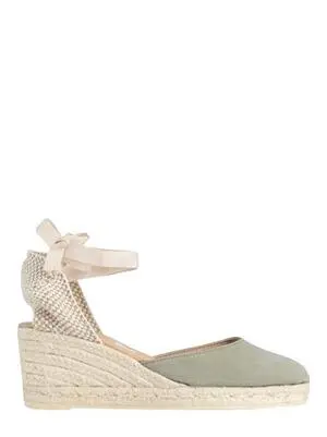 Manebí Espadrilles With Wedge And Lace-up Detailing - Sage Green