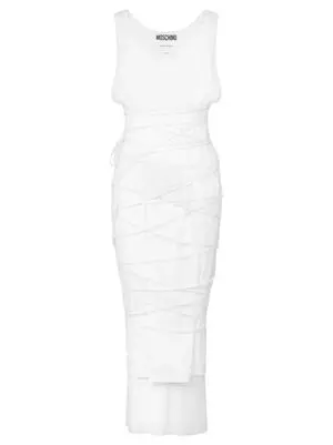 Moschino Tied Midi Dress - White
