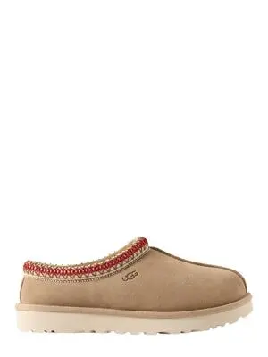 UGG UGG Tasman Wool-Blend Fleece-Lined Suede Slippers Neutrals