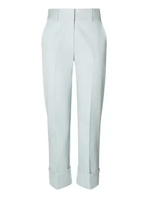 Tory Burch Cropped Twill Pant - Misty Rain