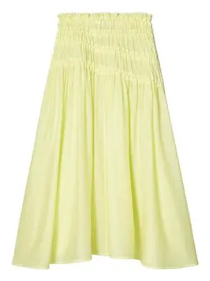 Tory Burch Smocked Viscose Skirt - Lumen