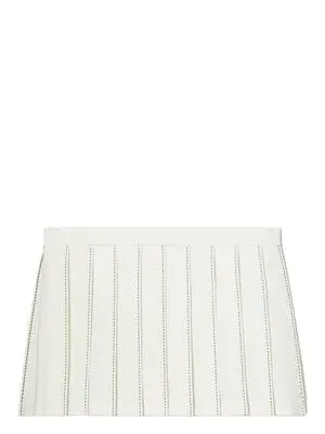 TORY BURCH Pick Stitch Pleated Mini Skirt