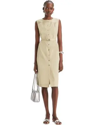 Tory Burch COTTON POPLIN DRESS Sand