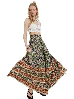 Free People Fp One Brynn Printed Maxi Skirt - Canyon Combo