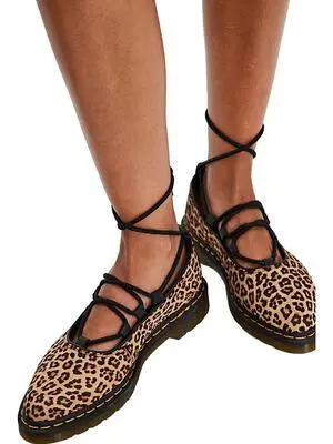 Dr. Martens Elphie Ii Wrap Mary Janes - Leopard Hair On