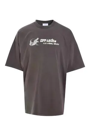 Off-White Wht Croco T-shirt - Brown
