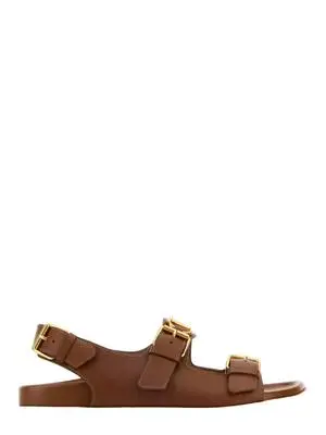 Valentino Garavani Leather Sandals - Brown