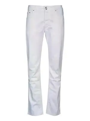 Jacob Cohen Logo-patch Trousers - White
