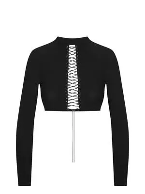 MAISON CLOSE Nuit Infinie Open-back Top - Black