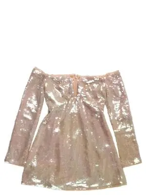 SELF-PORTRAIT Sequin Mini Dress - Neutrals