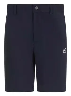 Emporio Armani Logo-print Bermuda Shorts - Blue