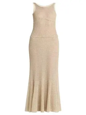 GIORGIO ARMANI Metallic Backless Gown