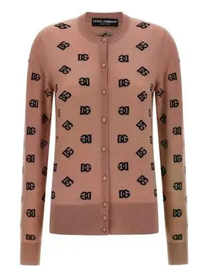 Dolce & Gabbana Logo-print Cardigan - Pink