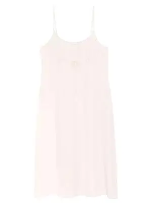 Simone Rocha Bow Slip Midi Dress - Neutrals