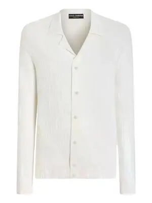 Dolce & Gabbana Ribbed Cardigan - White