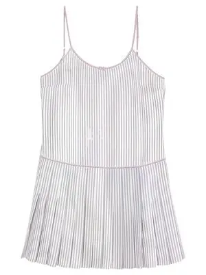 THOM BROWNE Thom Browne Striped Pleated Minidress