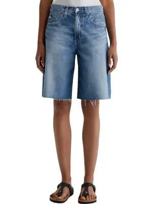 Ag AG Hattie High-Waisted Denim Shorts Gemini