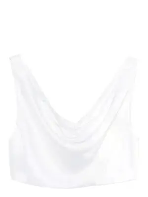 Norma Kamali Maria Cropped Top - White