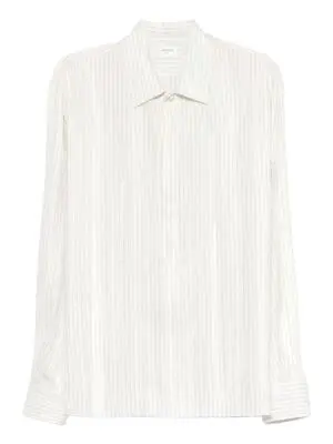 Saint Laurent Striped Shirt - Neutrals