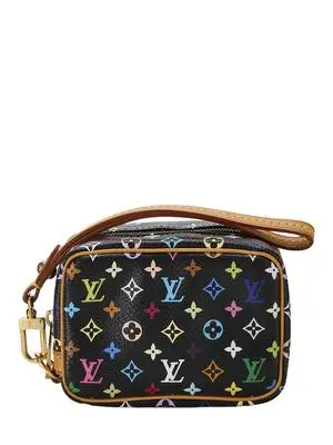 LOUIS VUITTON Louis Vuitton Takashi Murakami X Monogram Multicolore Wapity Case Black