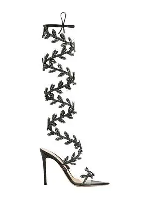 GIANVITO ROSSI 105 Crystal Flavia Sandals - Black