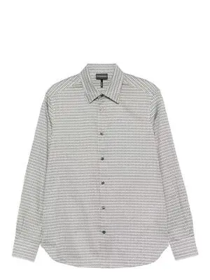 Emporio Armani Geometric-print Shirt - White