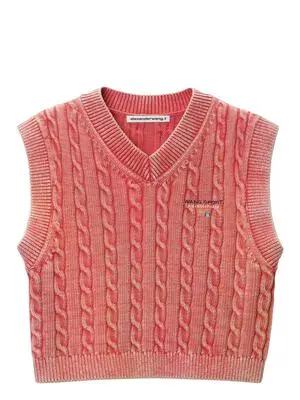 Alexander Wang Cable-knit Vest - Pink