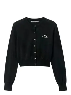 Alexander Wang Logo-print Cardigan - Black