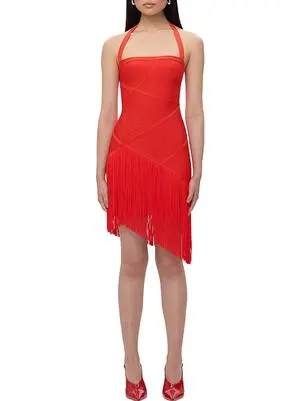 Herve Leger The Josephine Dress Cardinal
