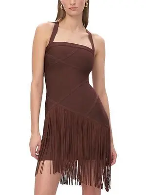 Herve Leger The Josephine Dress Coffee