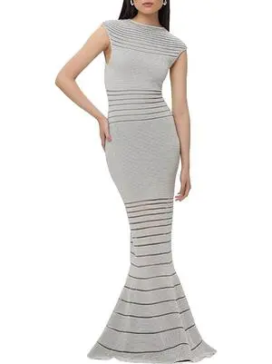 Herve Leger The Camila Gown - Met Silver