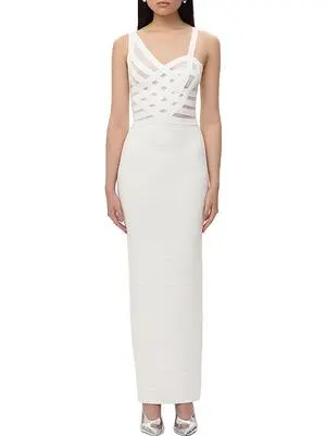 Herve Leger Herve Leger Adeline Gown Alabaster