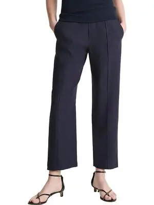 Vince Linen-blend Pull-on Tapered Pants - Coastal Blue