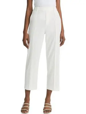 Vince Linen-blend Pull-on Tapered Pants - Off White