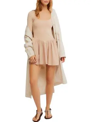 Free People Onda Stretch Cotton Minidress - Tuscany